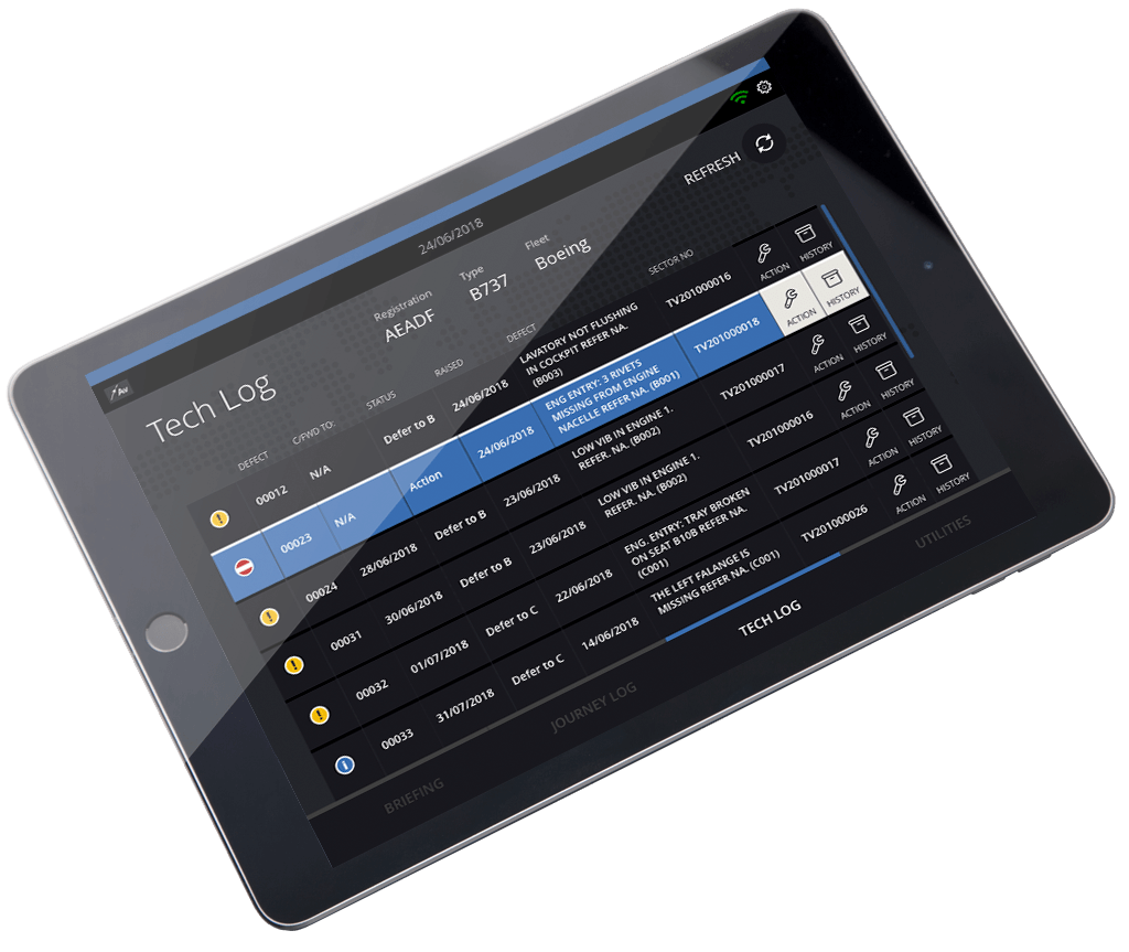 E-Tech Log - Technical Flight Log | bytron